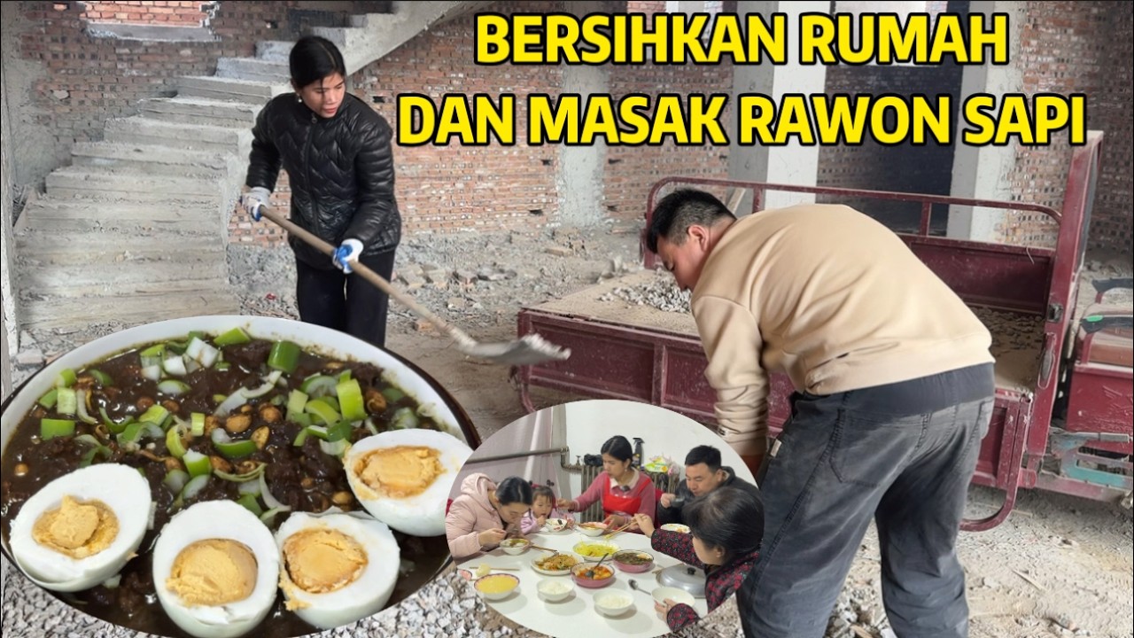 SELESAI BERSIHKAN RUMAH MASAK RAWON DAGING SAPI DI CUACA DINGIN BUAT ...