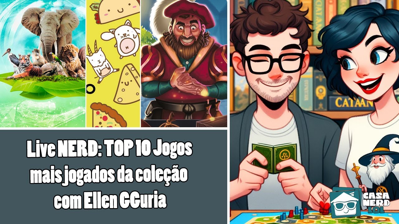 Live NERD: TOP 10 Jogos mais jogados da coleção com Ellen GGuria - YouTube