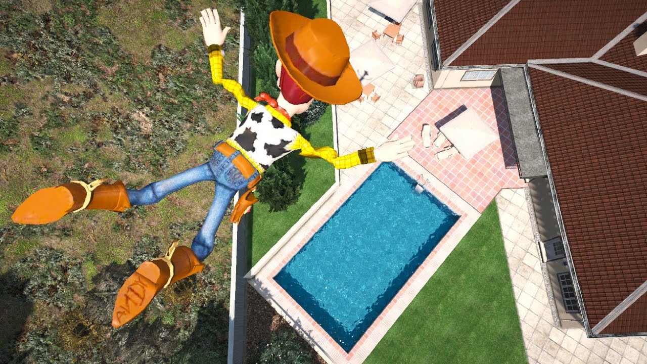 GTA 5 Water Ragdolls WOODY | Jumper/Falls vol.37 (Euphoria physics ...