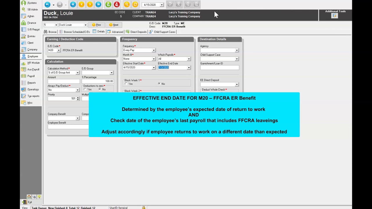 Evolution Classic FFCRA Leave Setup and Payroll Entry 041520 - YouTube
