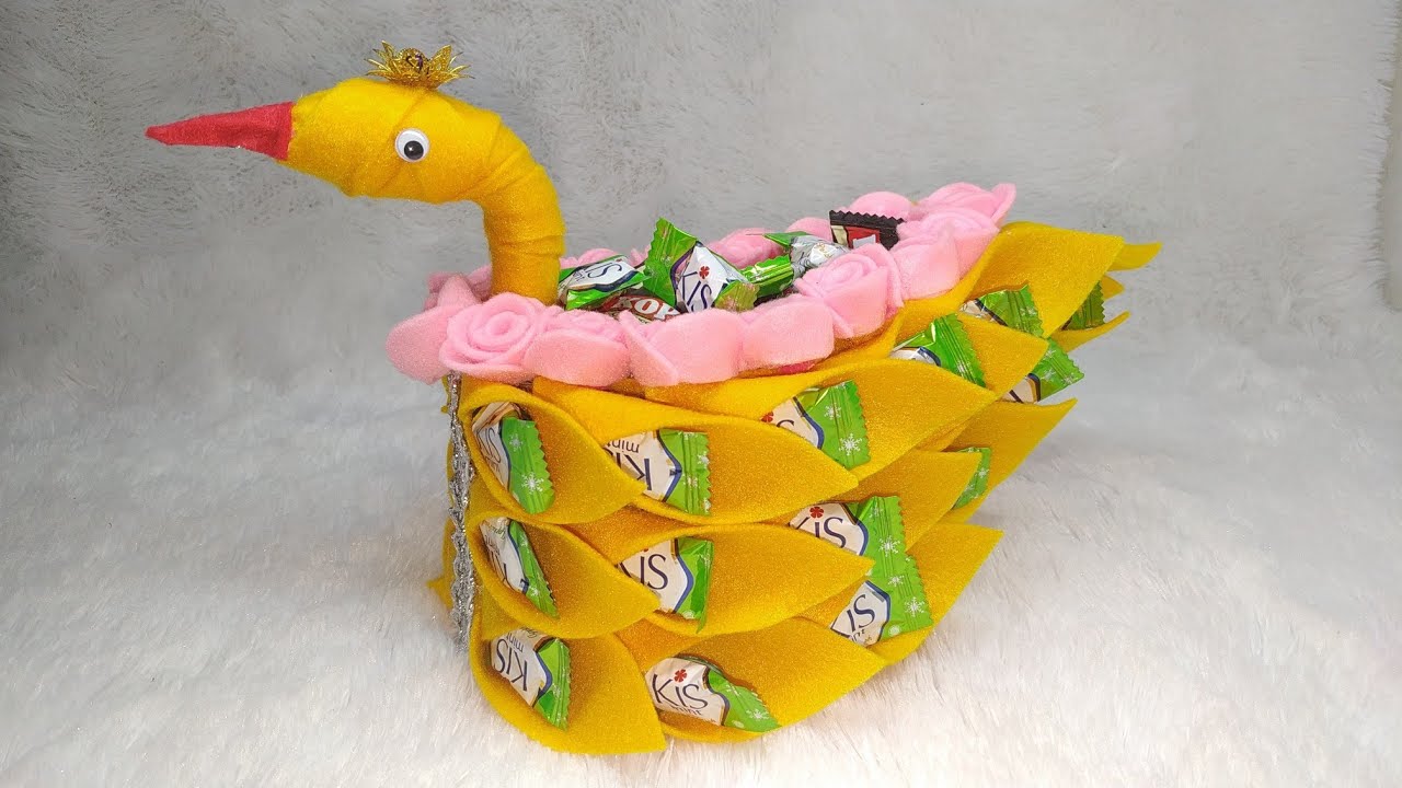 116) Ide kreatif - Tempat permen model angsa terbaru || candy angsa ...