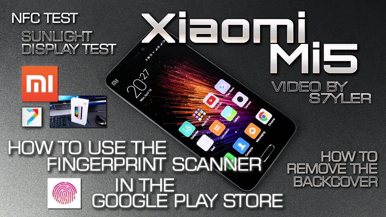Xiaomi Mi5 - How to use the Fingerprint ID in the Play Store & Water ...