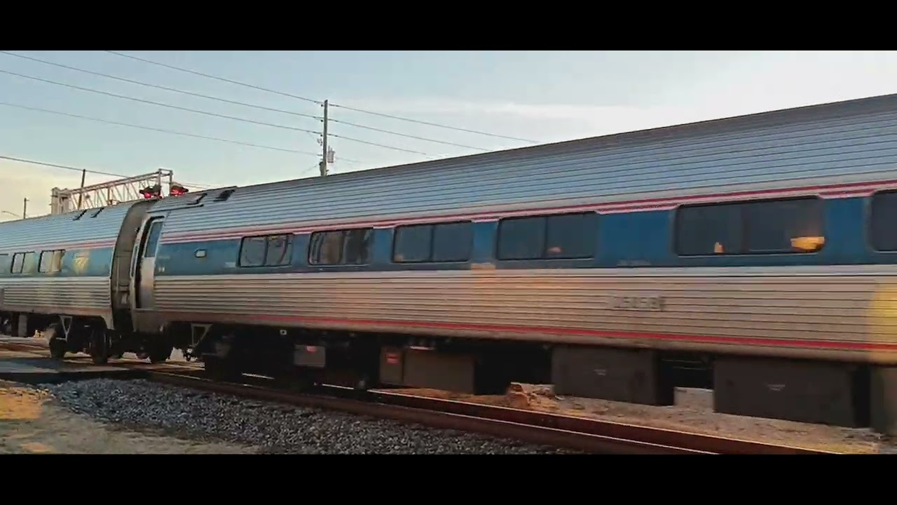 amtrak 19 with engines 88 and 199 - YouTube