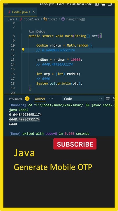 Java Tutorial For Beginners Java Interview Questions Generate Otp Java Course Java In