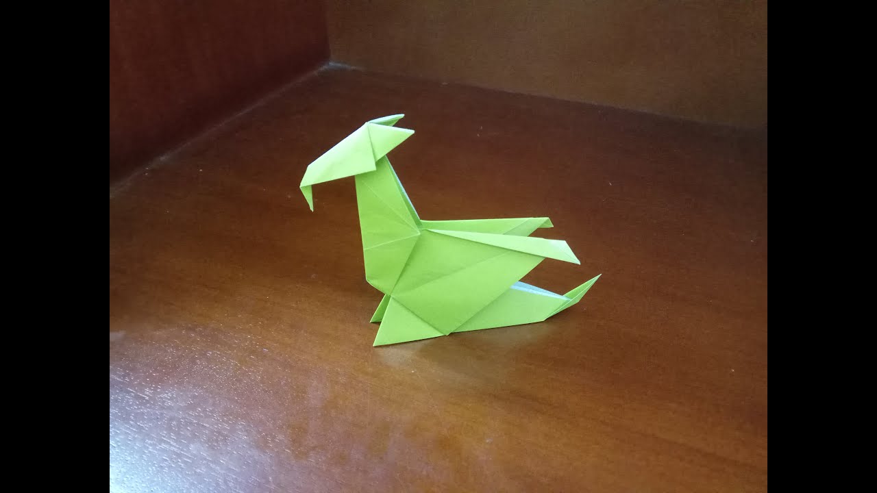 How To Fold An Origami Wyvern Easy - YouTube