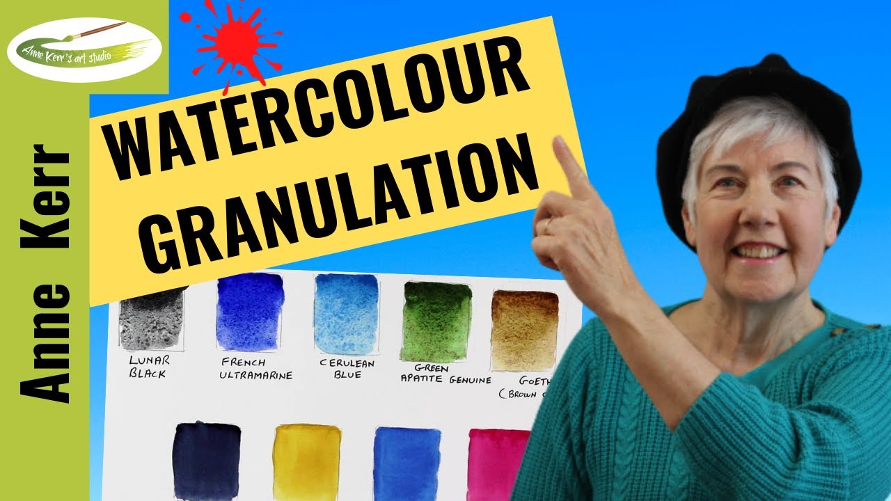 WATERCOLOUR GRANULATION. What is it? How to use it. - YouTube