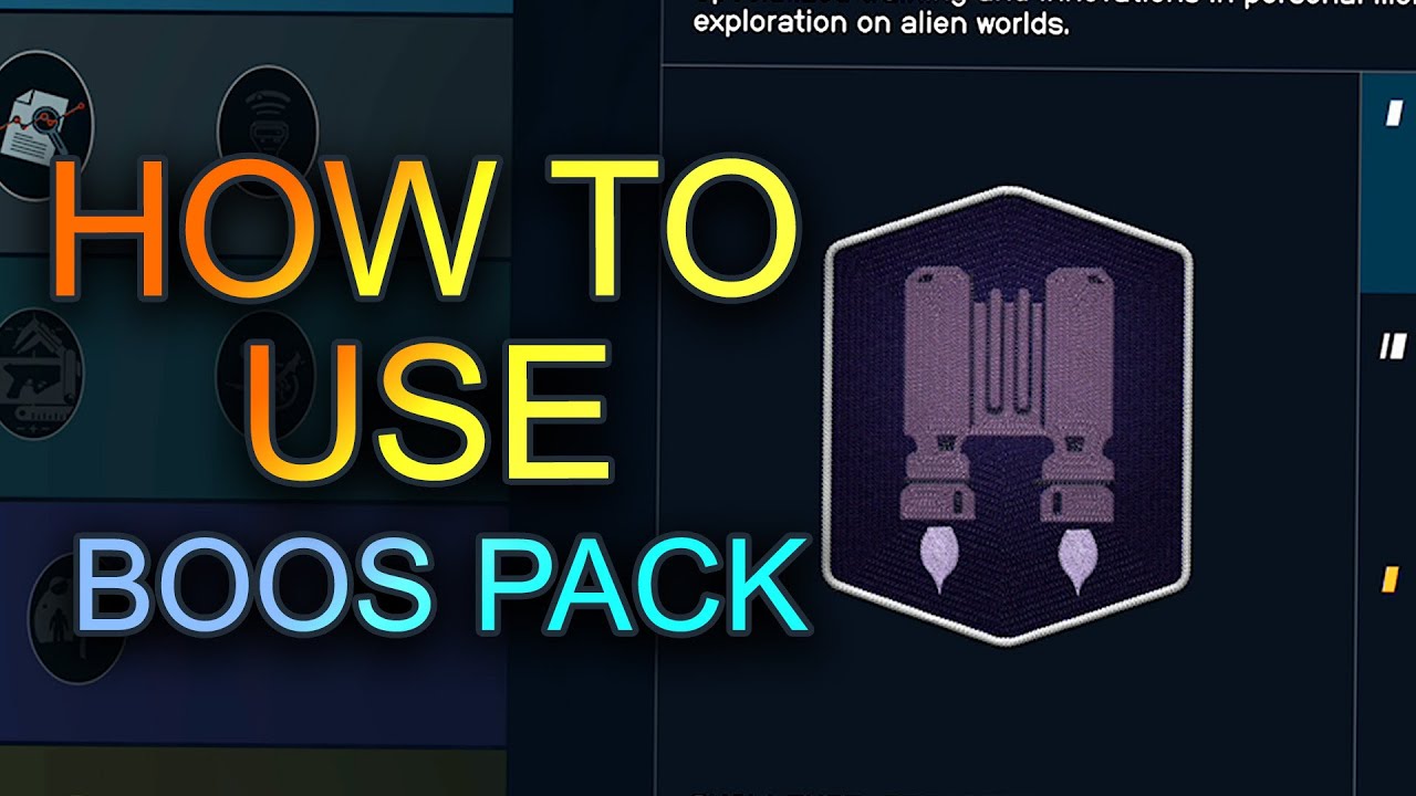 How To Use Boost Pack In Starfield - Starfield Jump Pack Guide - YouTube