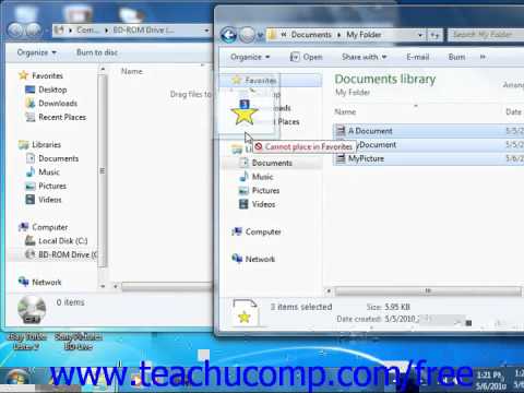 Windows 7 Tutorial Burning a CD or DVD Microsoft Training Lesson 6.8 ...
