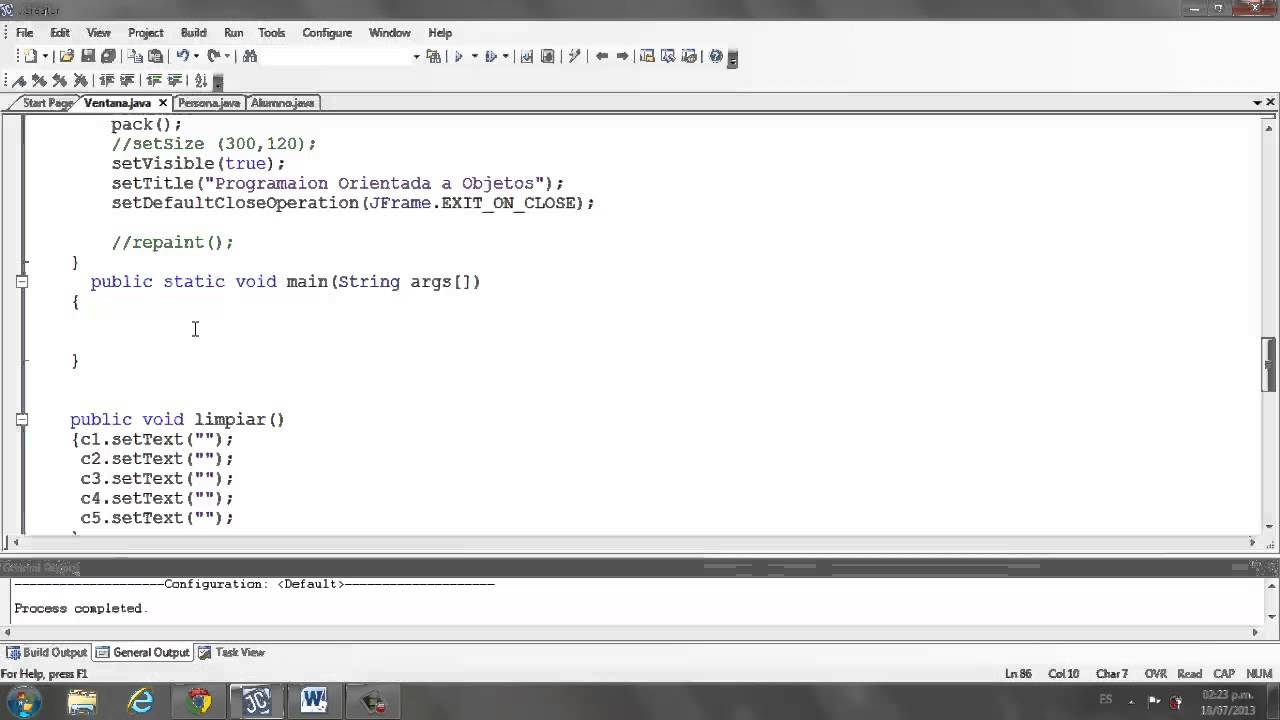 Como hacer una Ventana sencilla en JCreator - YouTube