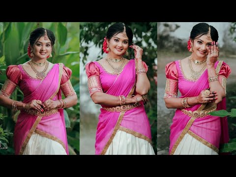 Vindhuja Vikraman Latest Hot Saree Images Collections 2023 |Actresses hot vertical close up video🥰🥵😍
