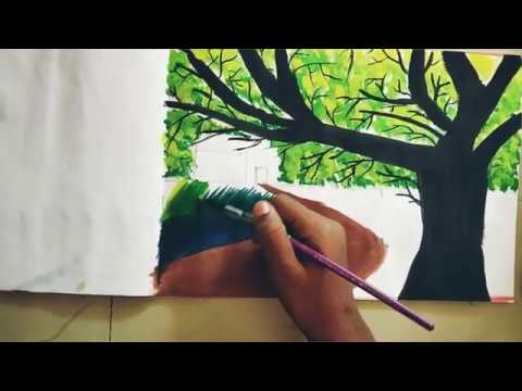 How to draw a beautiful forest scenery | Episode #33 |C&F Creations # ...