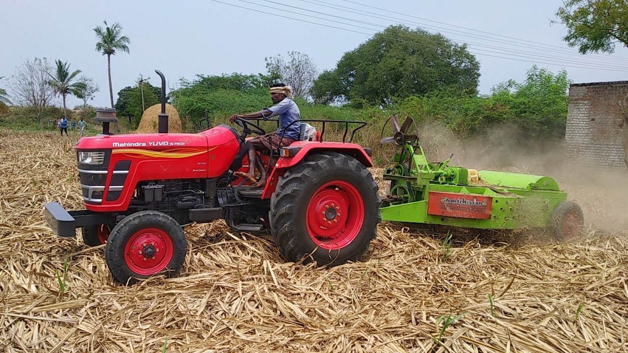 Mahindra YUVO 575 di sugarcane trash cutter machine | mahindra tractor ...