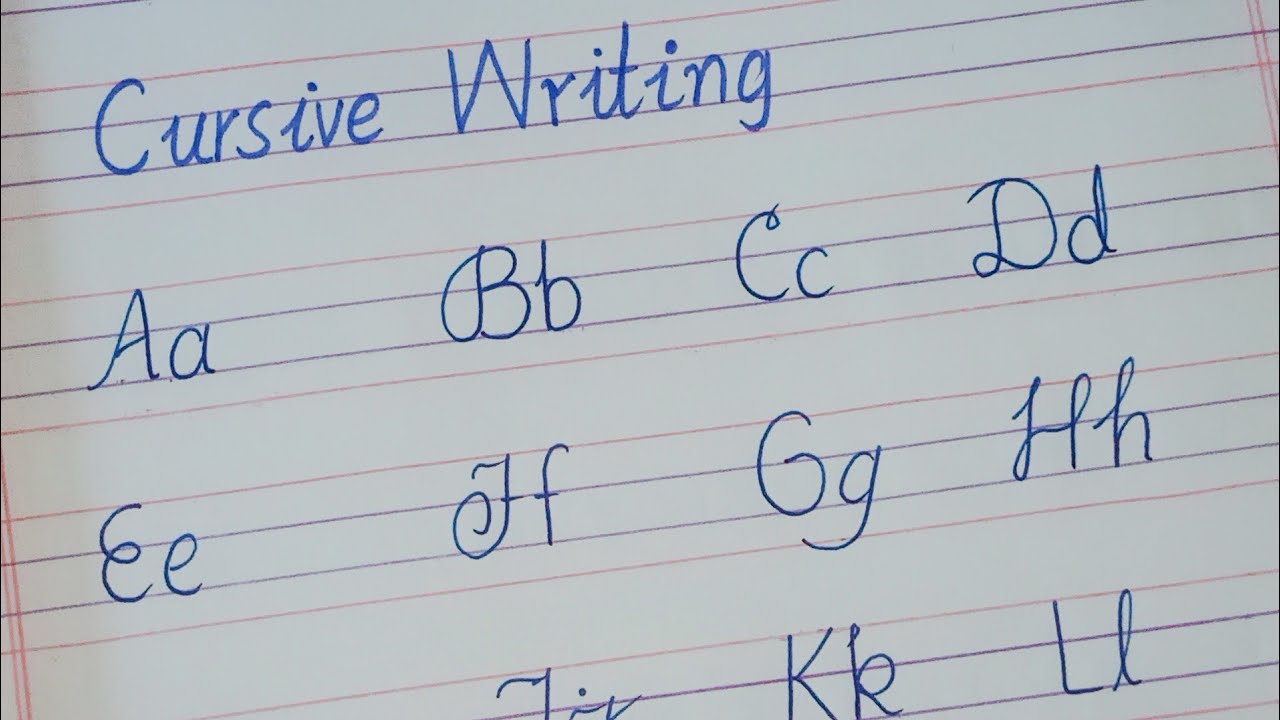 Cursive Writing In English || Small And Capital Alphabets In English ...