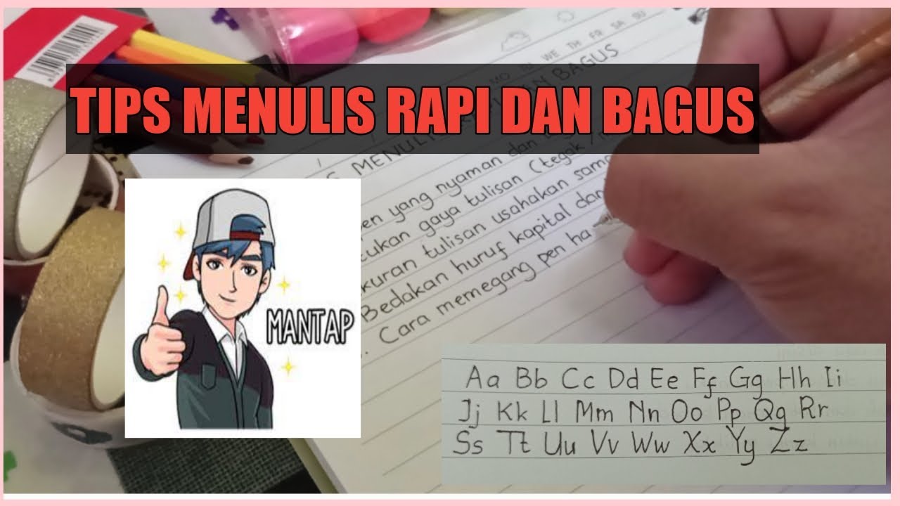 CARA AGAR TULISAN RAPI DAN BAGUS 📒 - YouTube