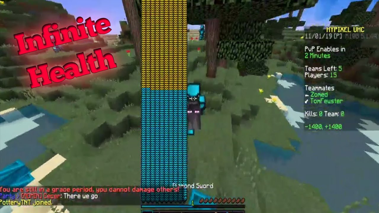 Hypixel UHC BUT You Get INFINITE Health... - YouTube