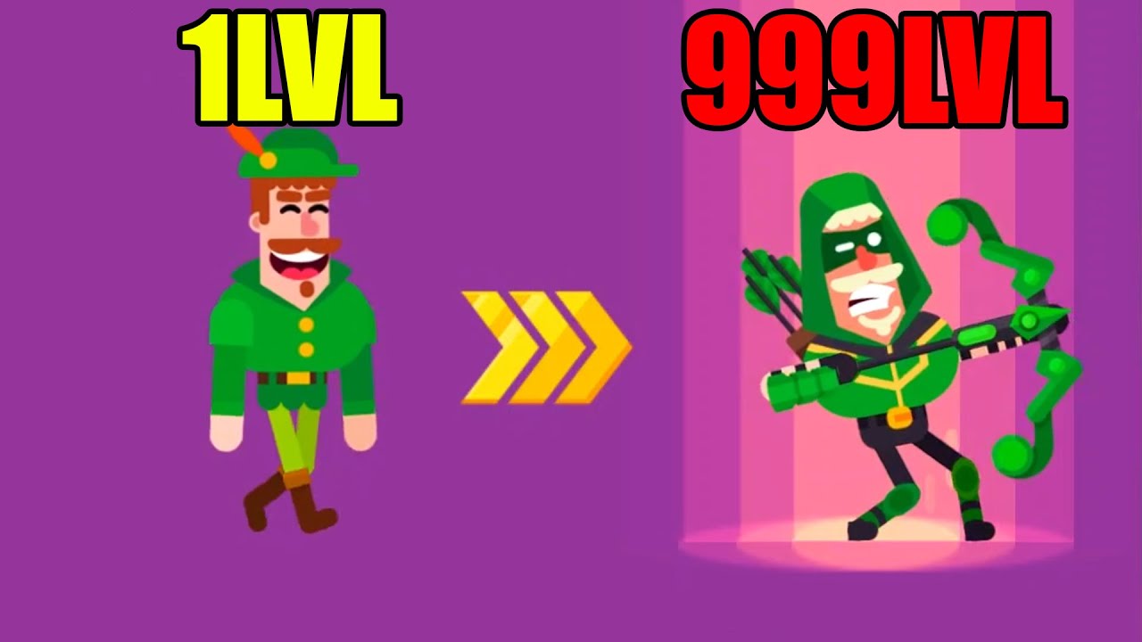 MAX LEVEL in Bowmasters: Robin Upgrade to Robin the Quickshooter - YouTube