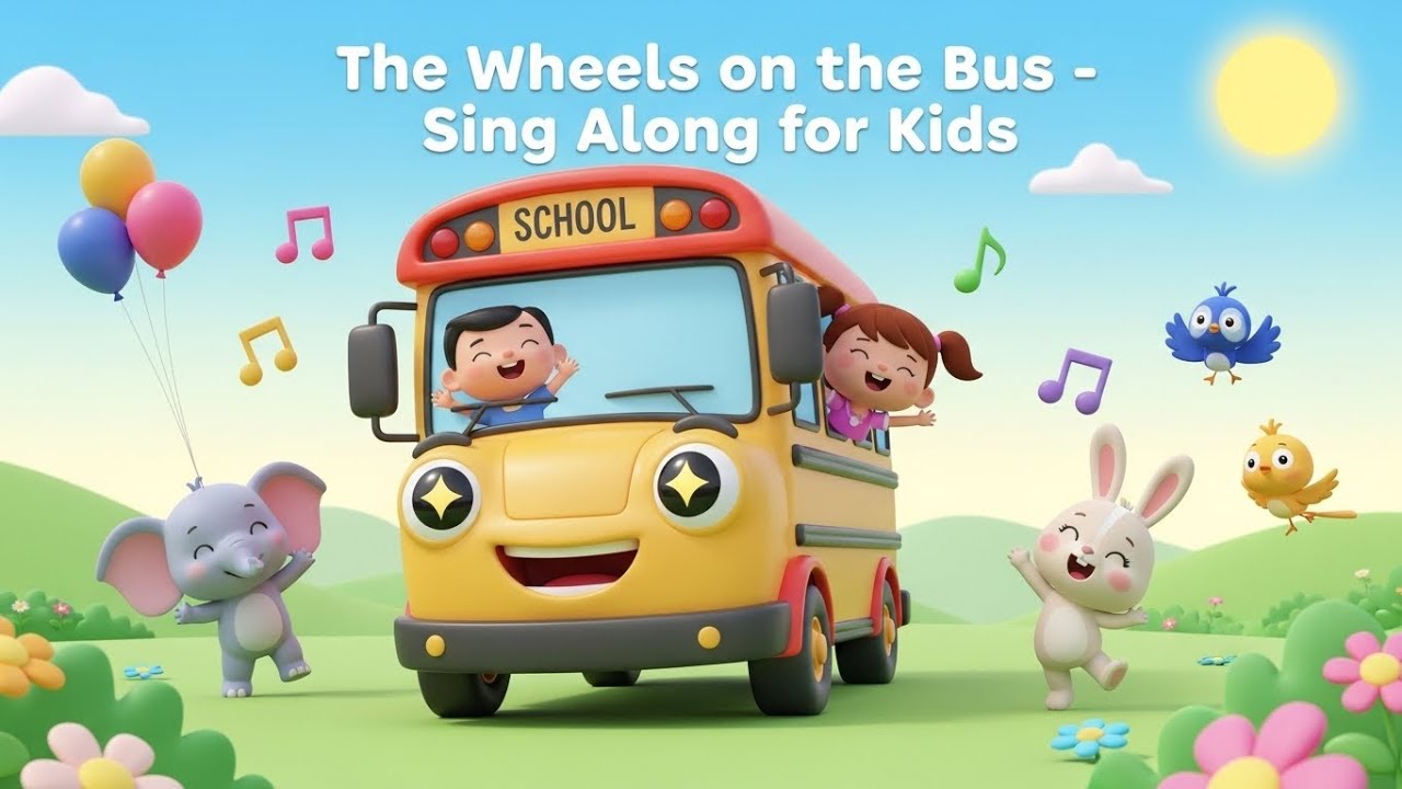 The Wheels on the Bus 🚌 | Sing Along Nursery Rhyme for Kids & Toddlers ...
