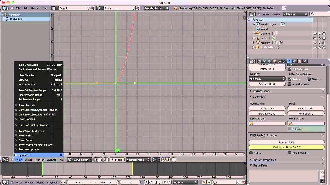 Beginners Blender 3D: Tutorial 28 - Motion Paths, Easing and Camera ...