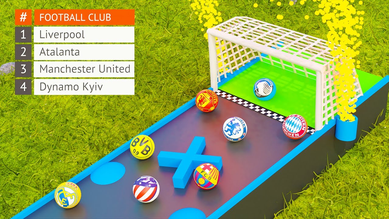 Football Clubs Marble Race - UEFA Champions League 2020-2021 - YouTube