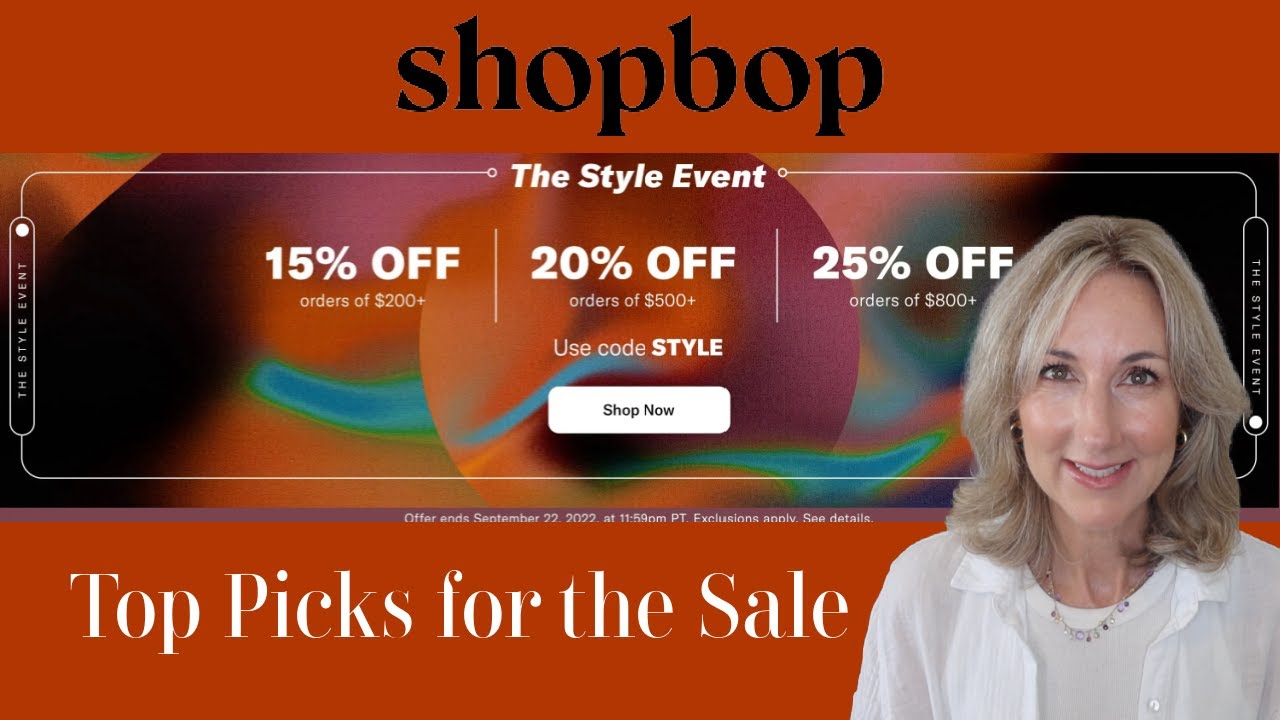 SHOPBOP | THE STYLE EVENT 2022 | TRANSITIONAL AND FALL RECOMMENDATIONS FOR THE SALE - YouTube