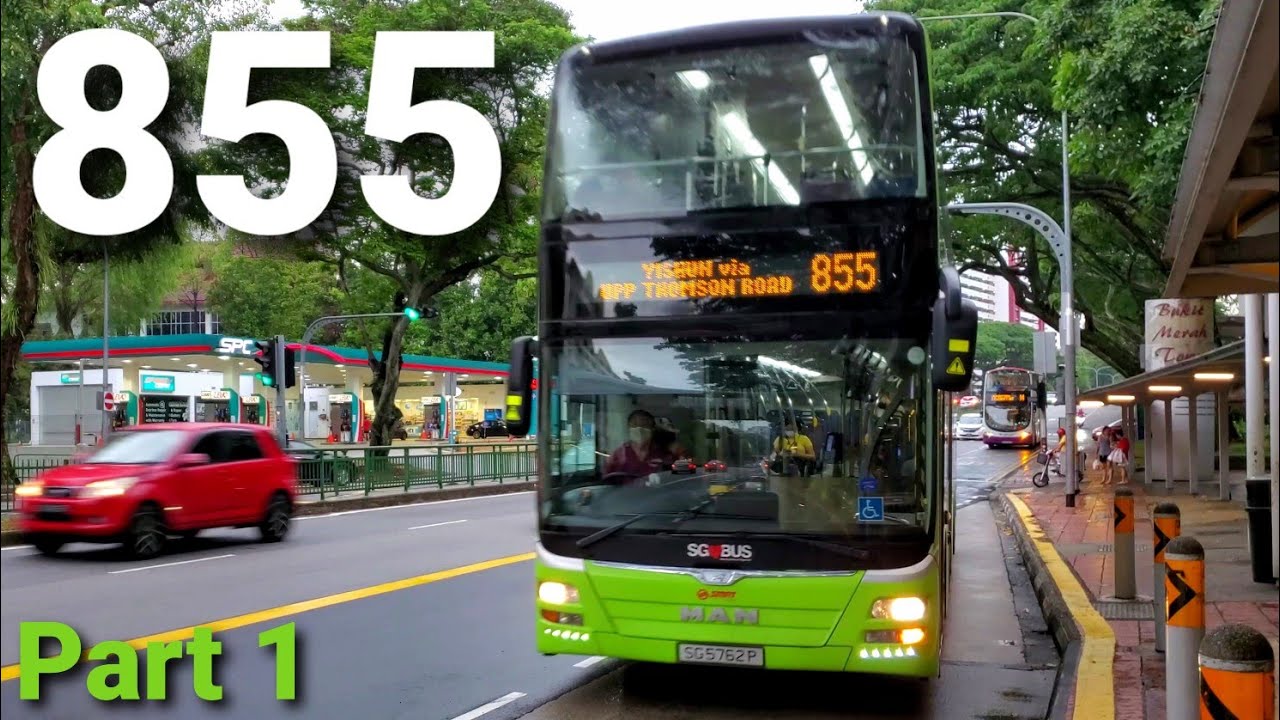 SMRT Bus Service 855 [MAN ND323F (Batch 2) Joyride Part 1] - YouTube