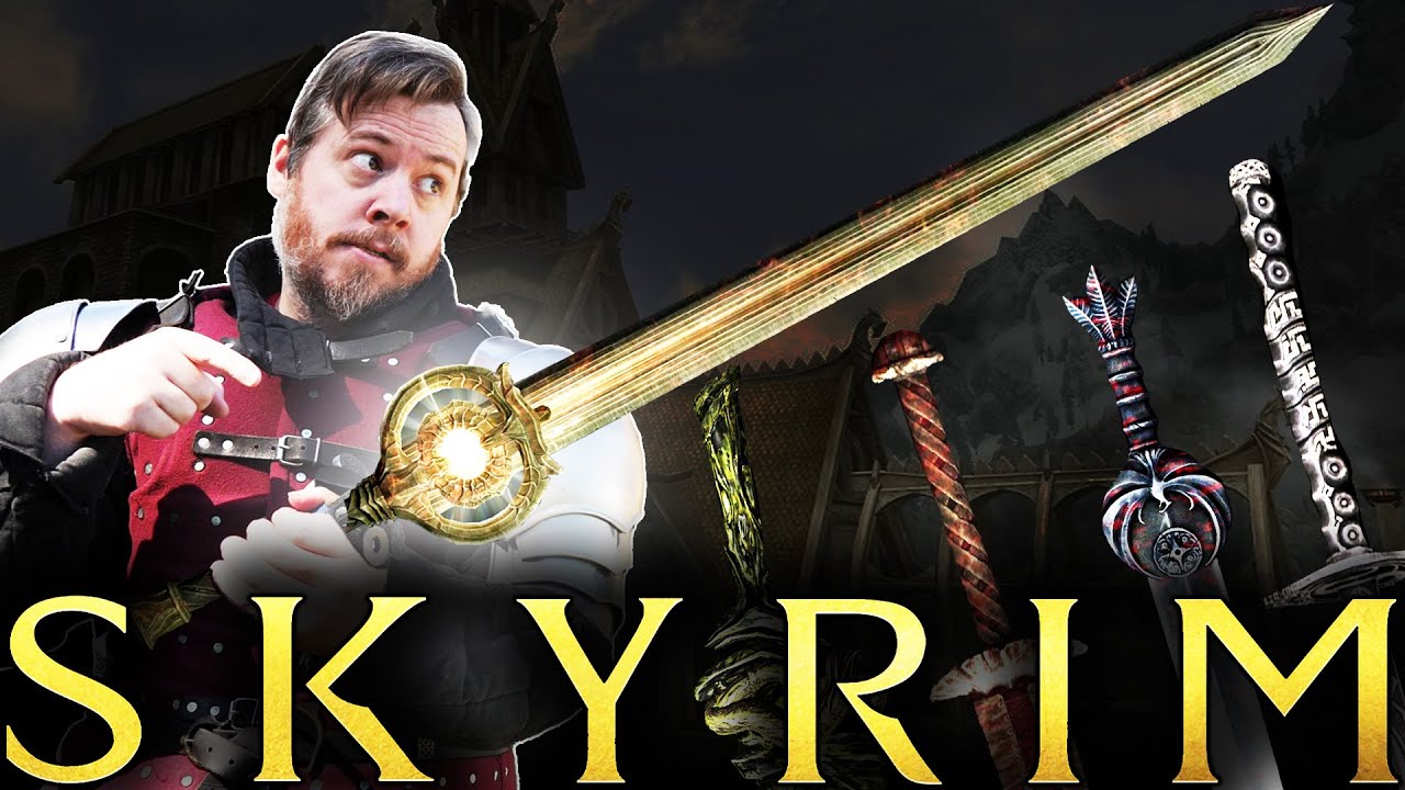 How good would Skyrim UNIQUE swords be in real life? - YouTube