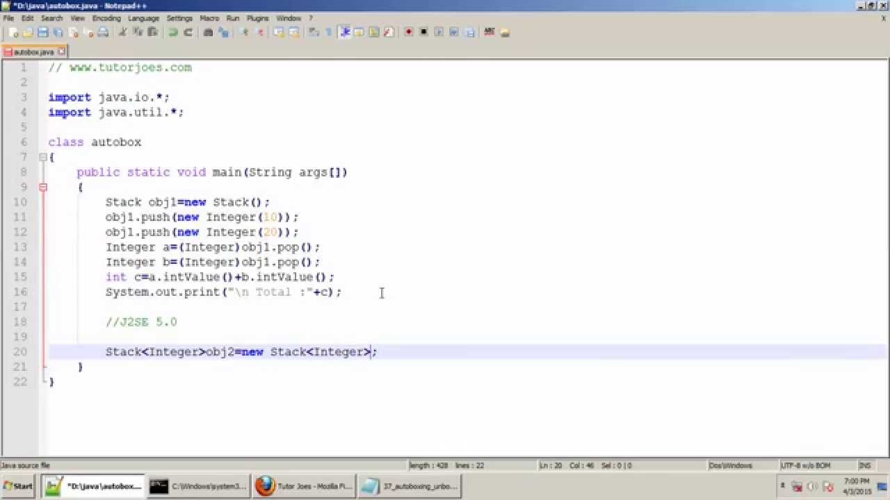 Autoboxing And Unboxing In Java Tamil Youtube