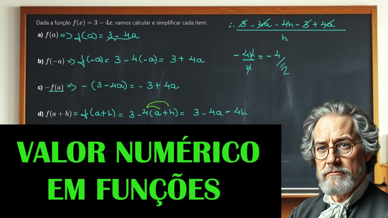 Dada a funcao f de x e igual a 3 menos 4x - CÁLCULO 01 - YouTube