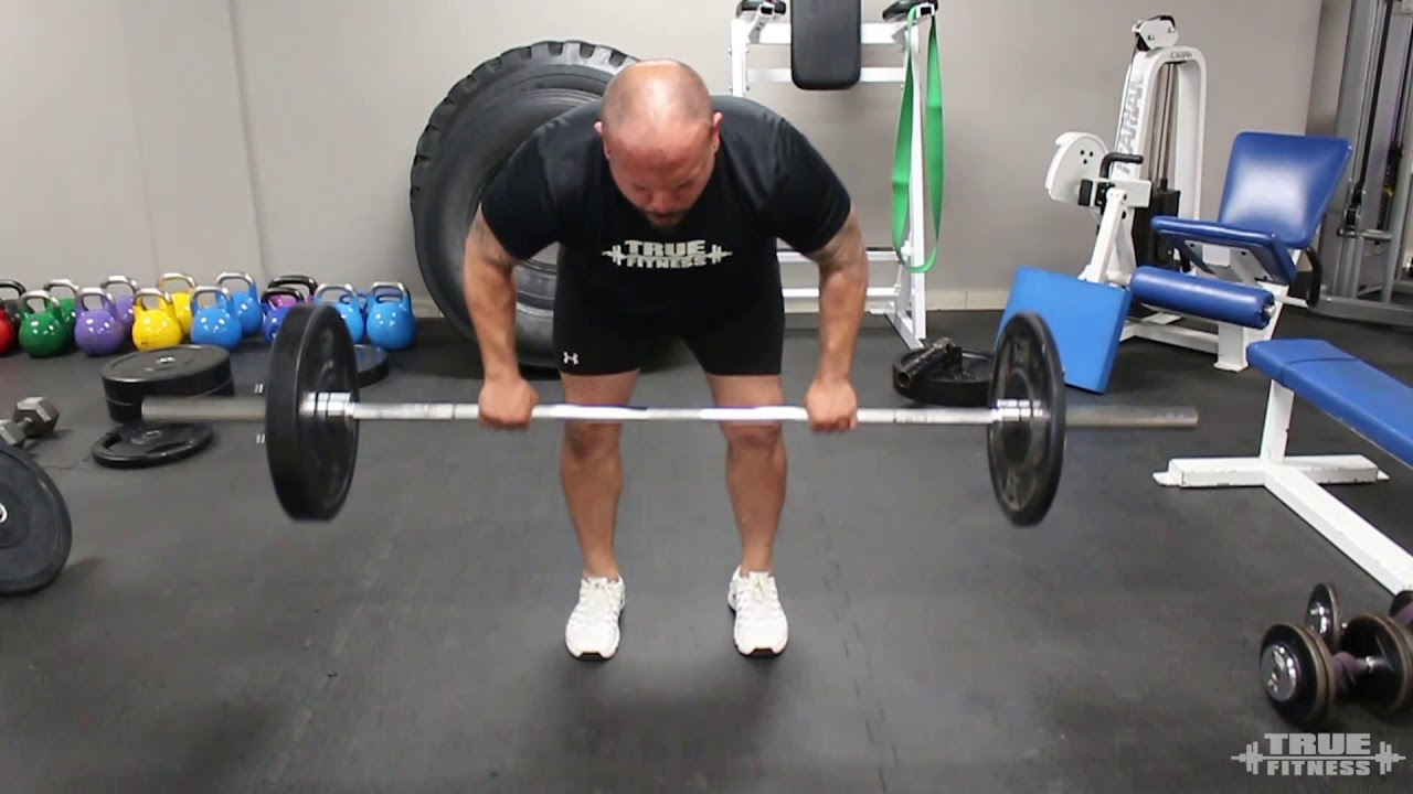 Barbell Bent Over Offset Rows - YouTube