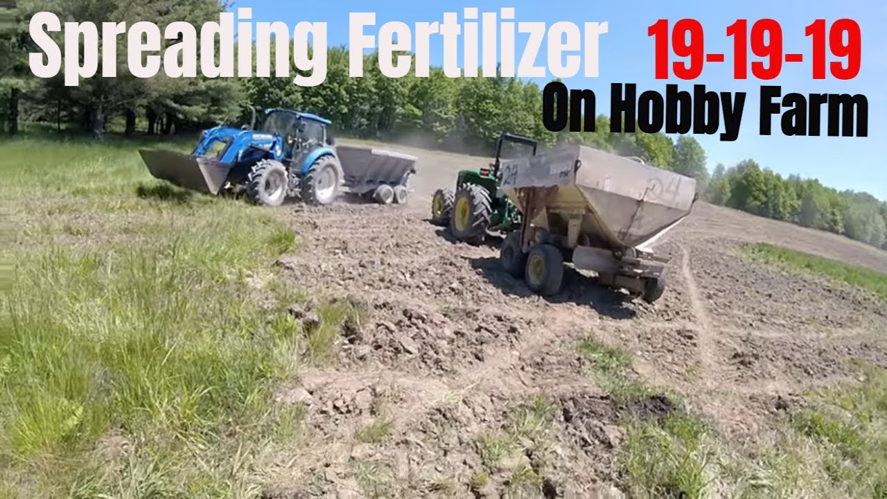 Spreading Fertilizer For Corn On Hobby Farm - YouTube