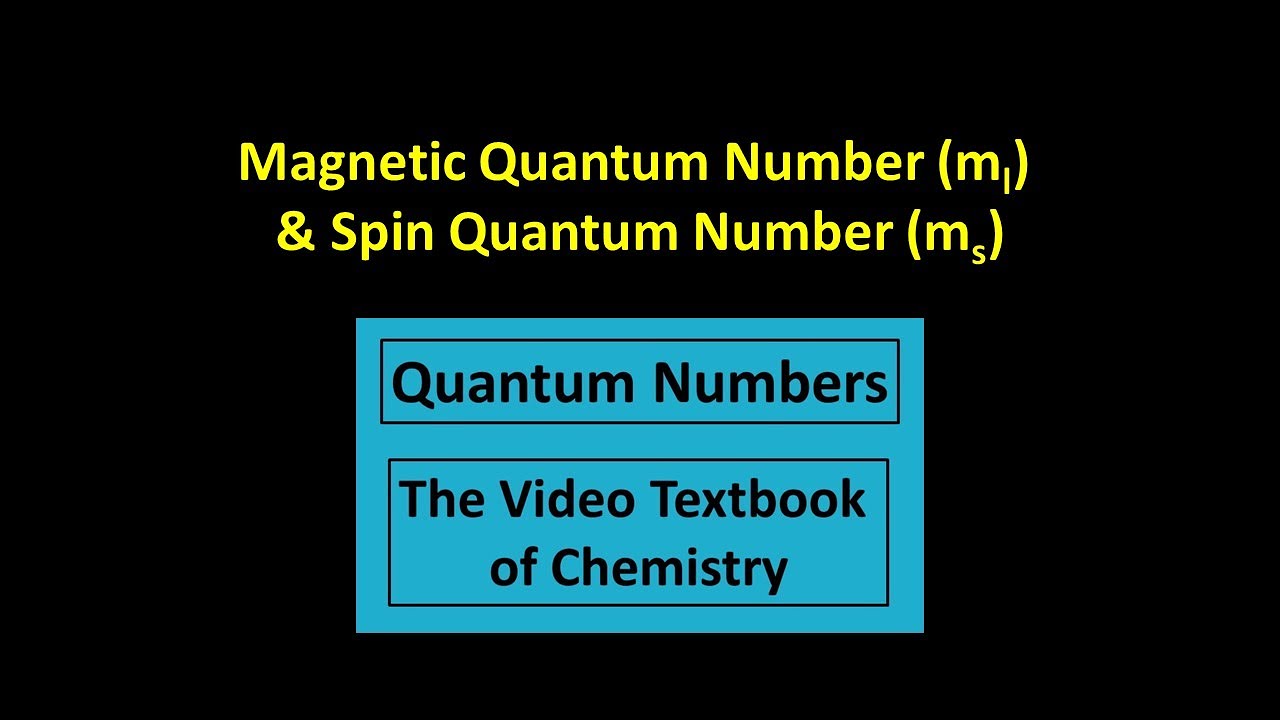 Magnetic Quantum Number (ml) & Spin Quantum Number (ms) - YouTube