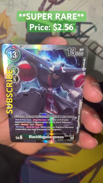 BlackMegaGargomon EX4-037 #digimoncardgame SR - YouTube