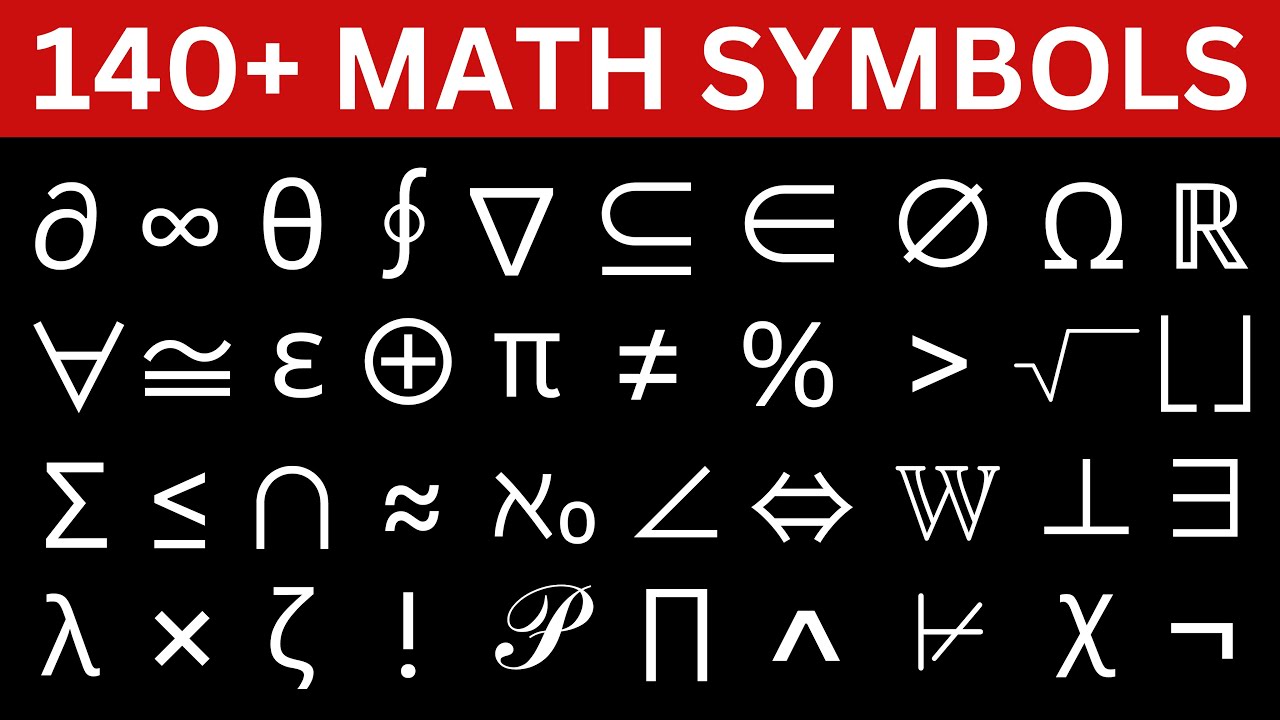 140+ Insane Math Symbols (With Examples) - YouTube