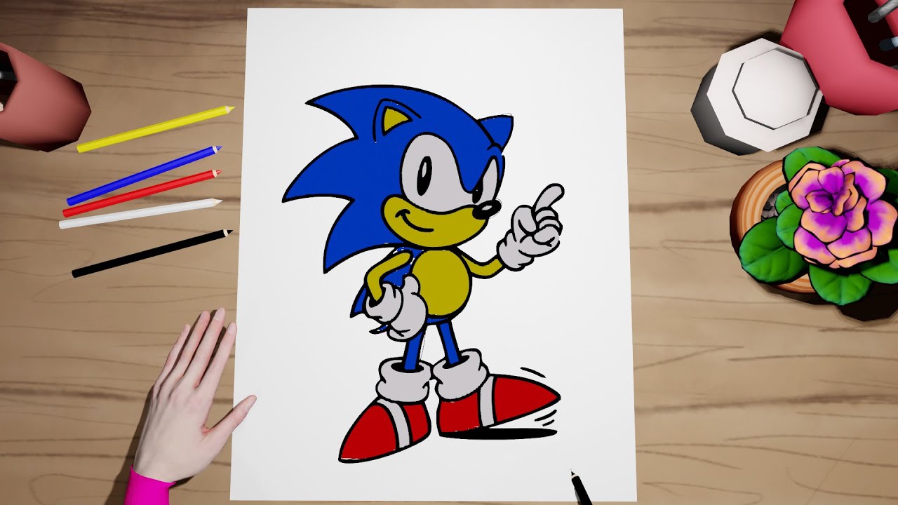 Learn to Draw Sonic: Step by Step Tutorial for Kids - YouTube