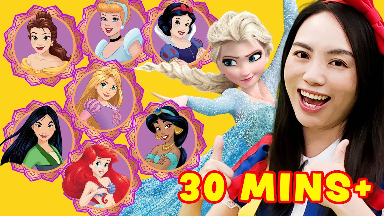 Princess & Frozen Finger Family & More | Disney Princess | Nursery ...