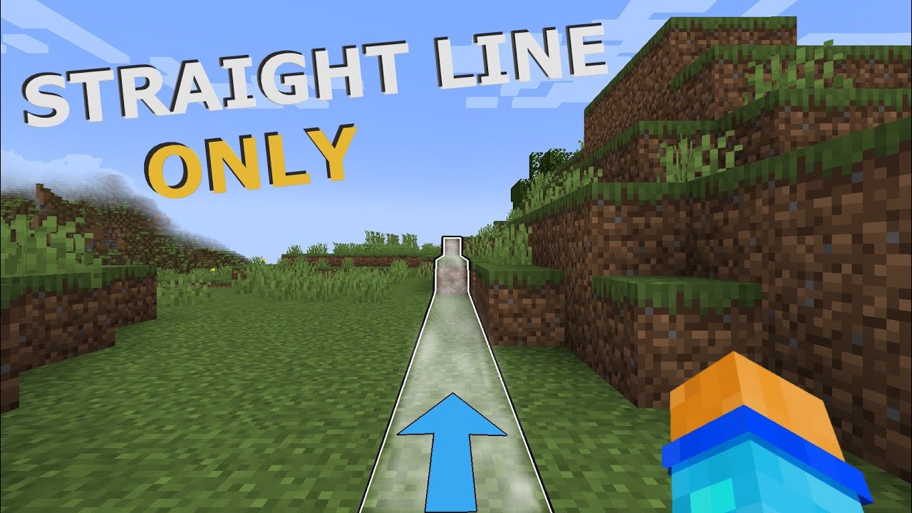 Minecraft, But I Can Only Walk IN A STRAIGHT LINE!!! - YouTube