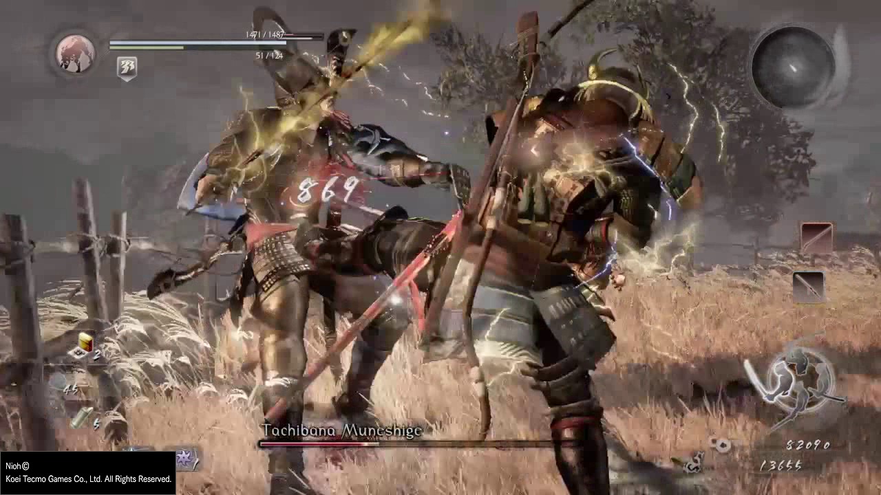 Nioh - Combat de boss Tachibana Muneshige - YouTube