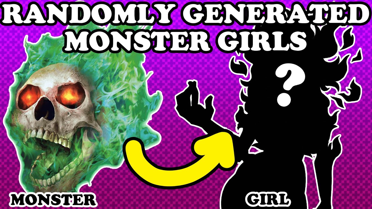 Drawing Monster Girls from Randomly Generated Monsters - YouTube