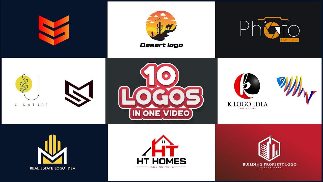 10 logo design in one video I Part 02 - YouTube