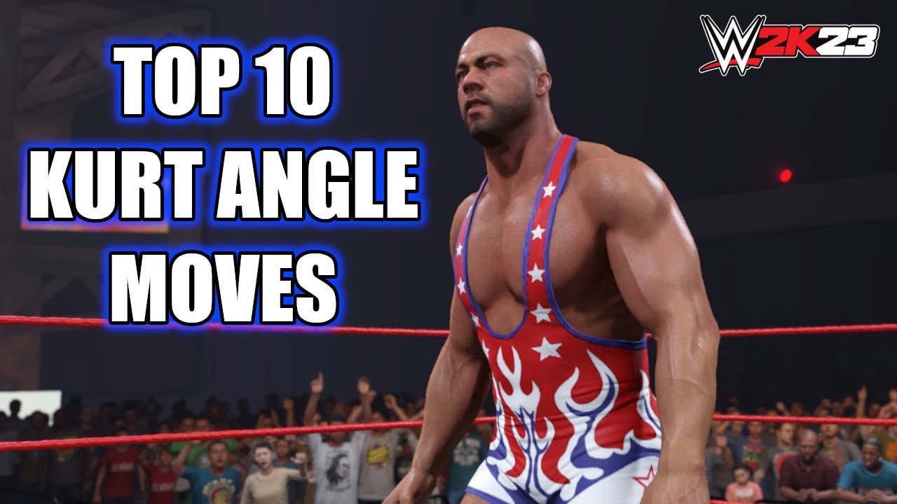 TOP 10 KURT ANGLE MOVES - WWE 2K23 - YouTube