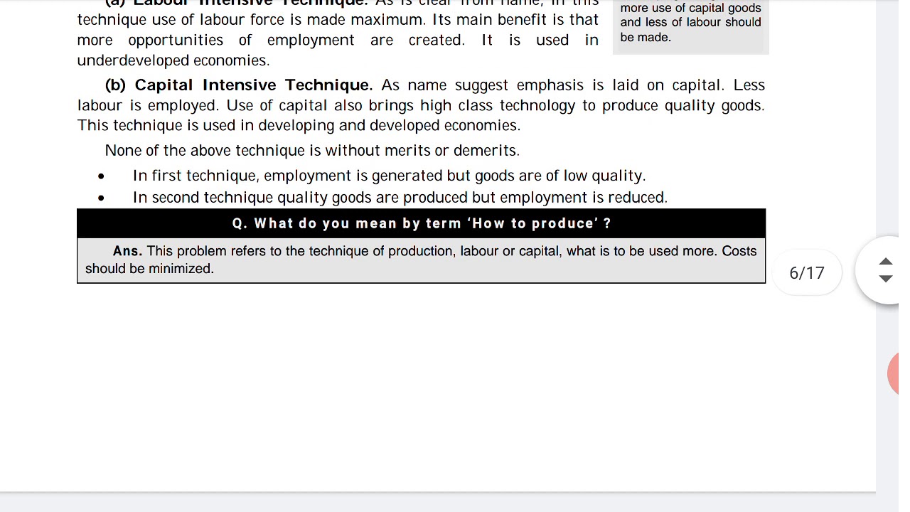 +1 Economics , ch-1, Topic- How to produce and for whom to produce ...