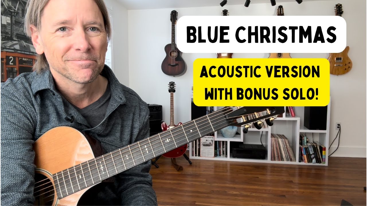 How to play - “Blue Christmas” ELVIS! guitar lesson with bonus guitar ...