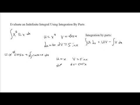 Evaluate an Indefinite Integral Using Integration By Parts - YouTube