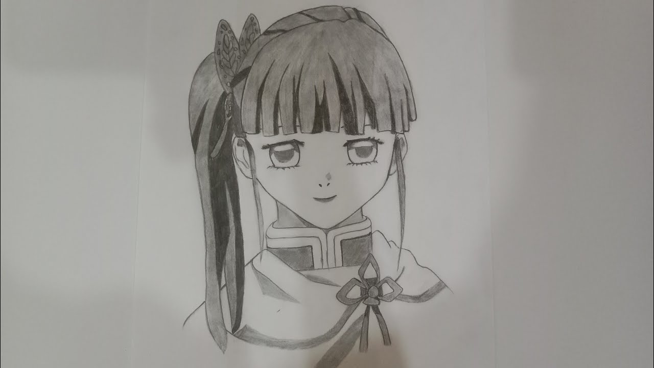 How to draw KANAO Tsuyuri | Kimetsu no Yaiba | Sketch tutorial ...