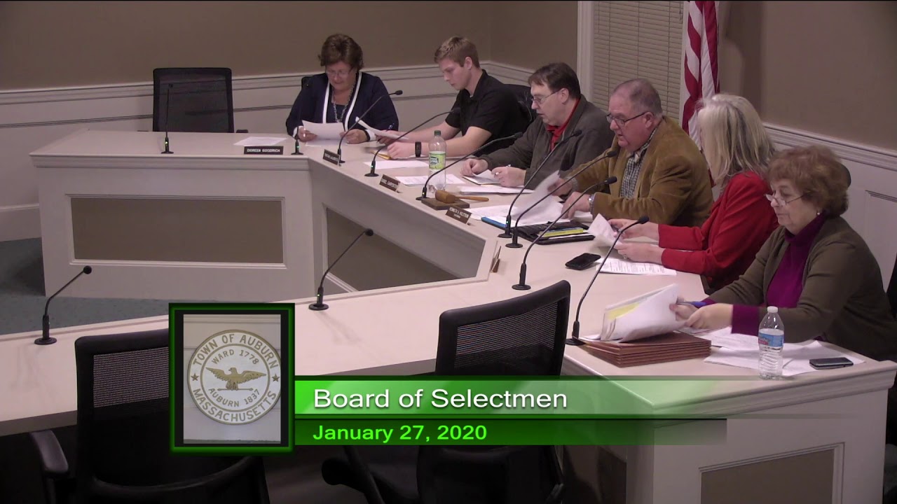 Board of Selectmen - January 27, 2020 - YouTube