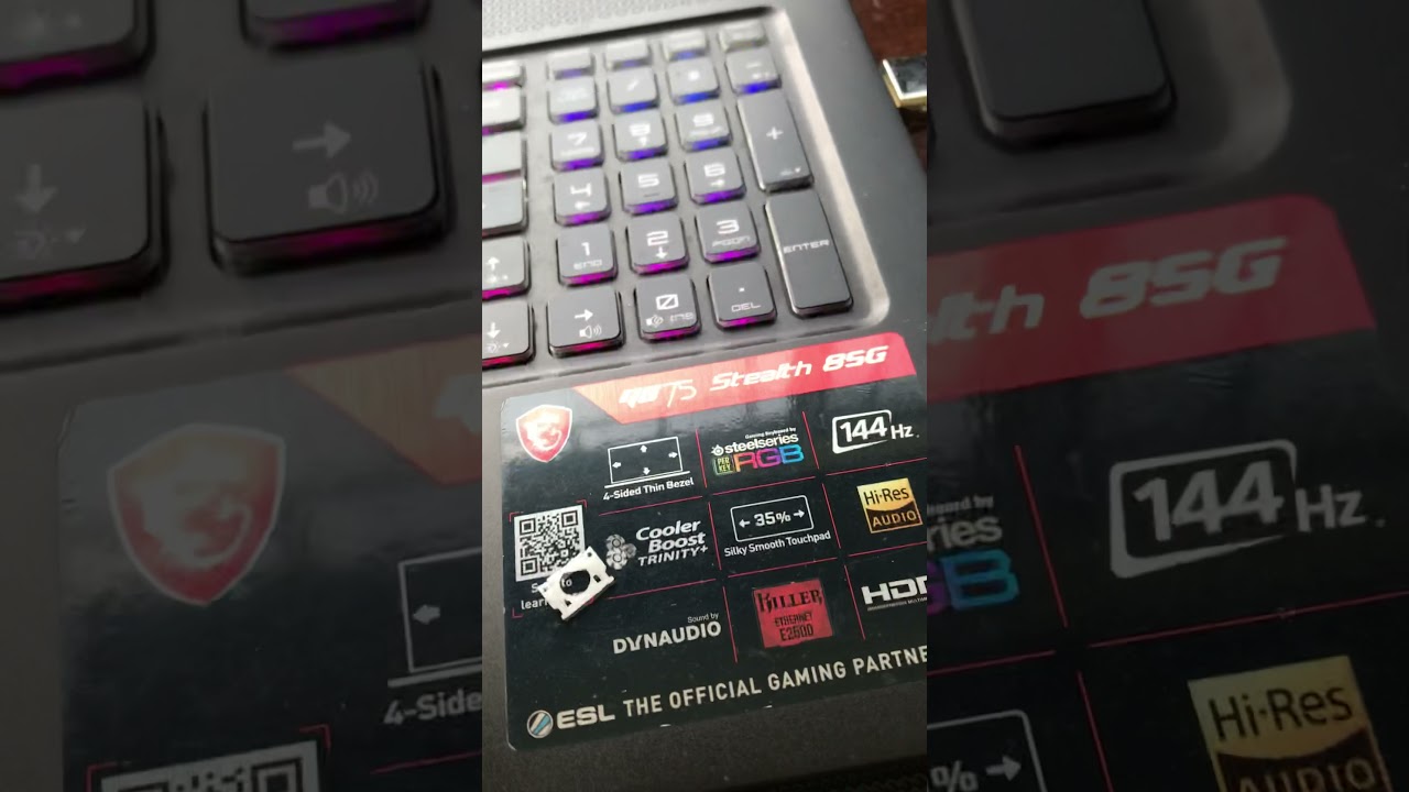 How to Replace MSI GS75 Stealth or most MSI Laptop Keys! - YouTube