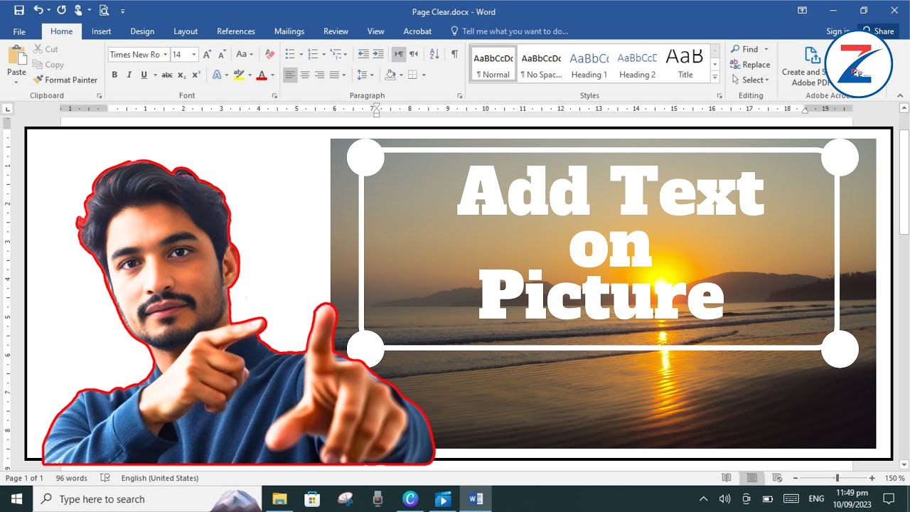 Add TEXT to Any Image in MS Word Easily! - YouTube
