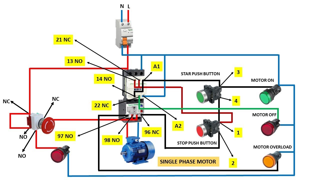 Single Phase High Ampere Motor Start on DOL Starter | Single Phase ...