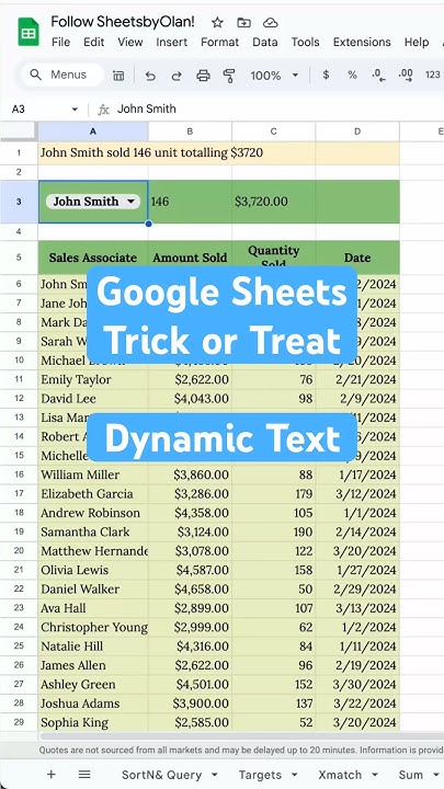 🎃Dynamic Text based on dropdowns #googlesheets #productivityhacks #dynamictext - YouTube