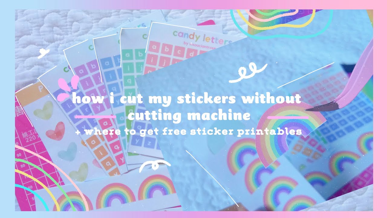 how i cut my stickers without cutting machine+ where to get free ...